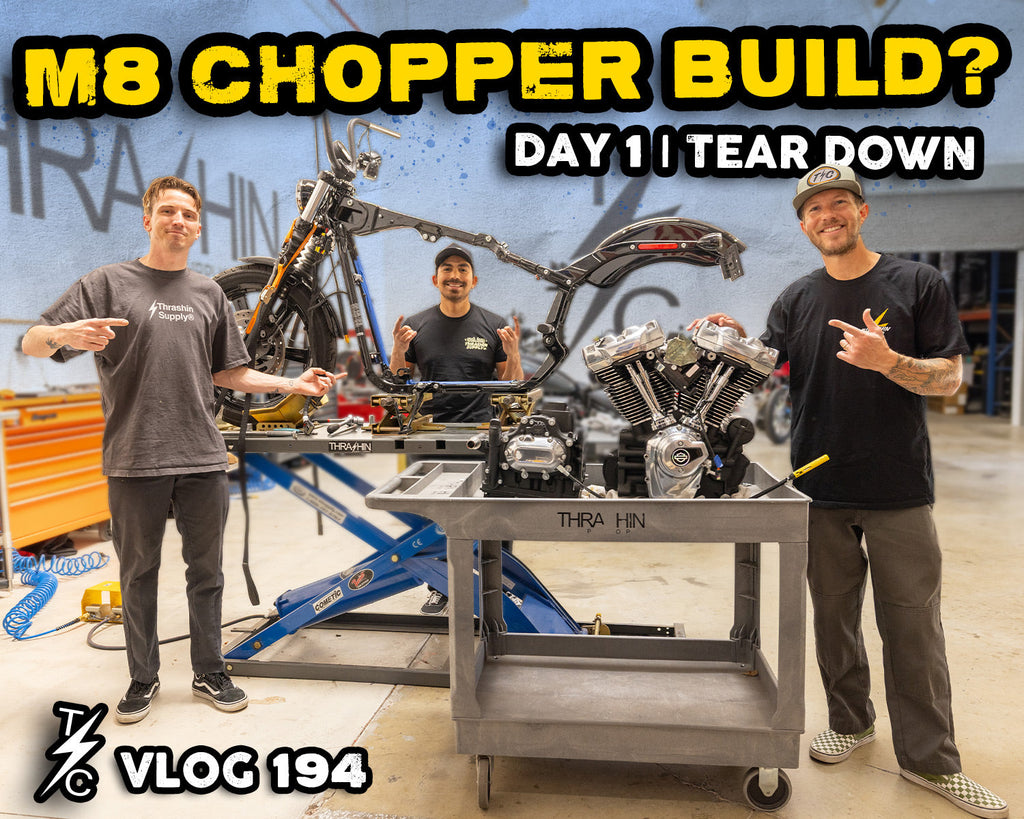 M8 Chopper Build Day 1 | Tearing Apart the Street Bob! - Vlog 194 ...