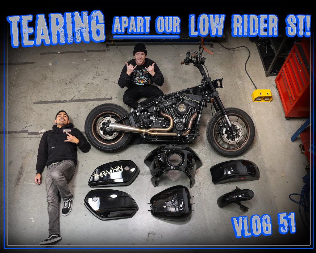 Tearing apart our Harley-Davidson Low Rider ST!! Vlog 51 – Thrashin Supply