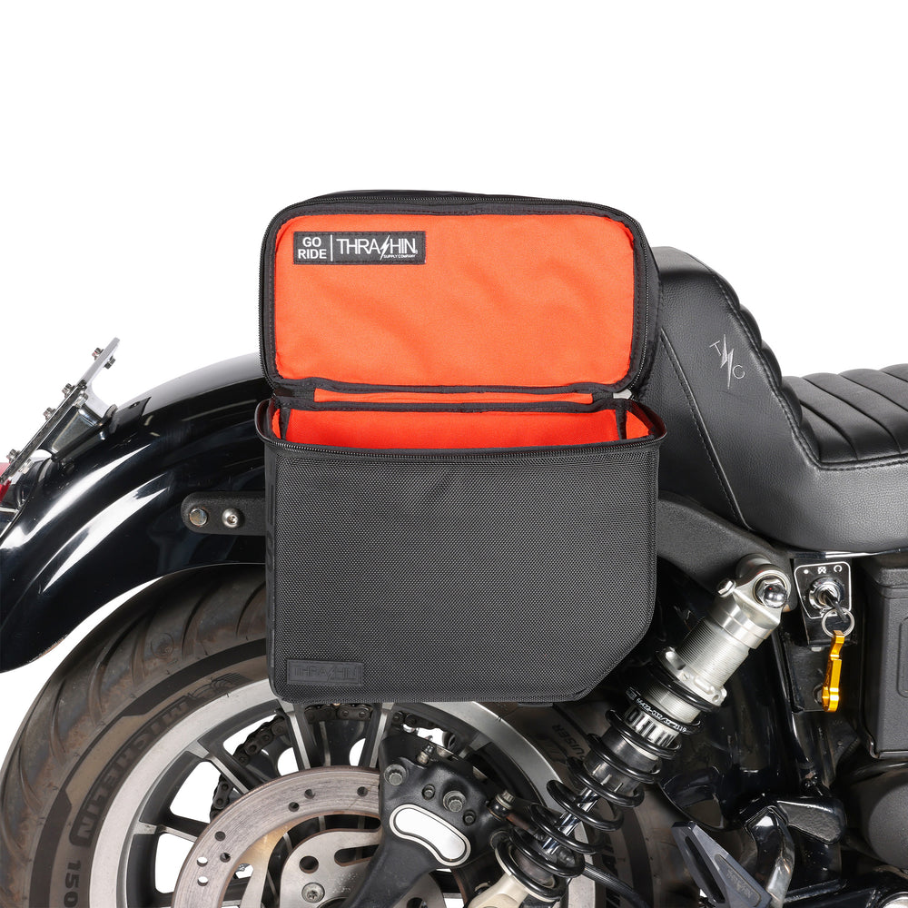 Motorcycle Saddlebags - Essential Base - Black – Thrashin Supply