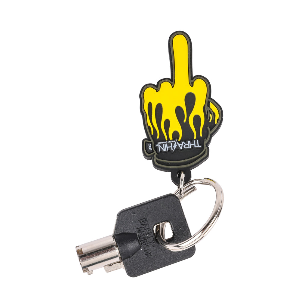 Middle Finger Flame Glove - Keychain – Thrashin Supply